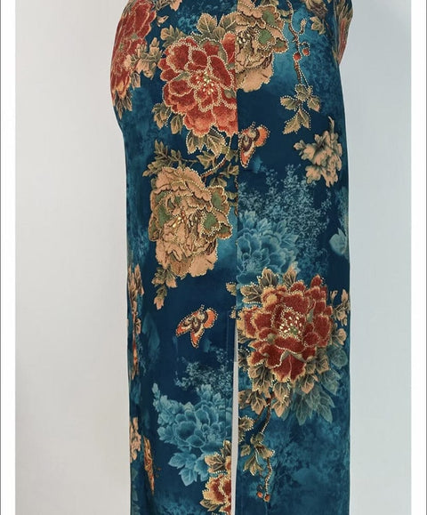 Water drop collar Qipao for women, halter Cheongsam, sleeveless Qipao ...